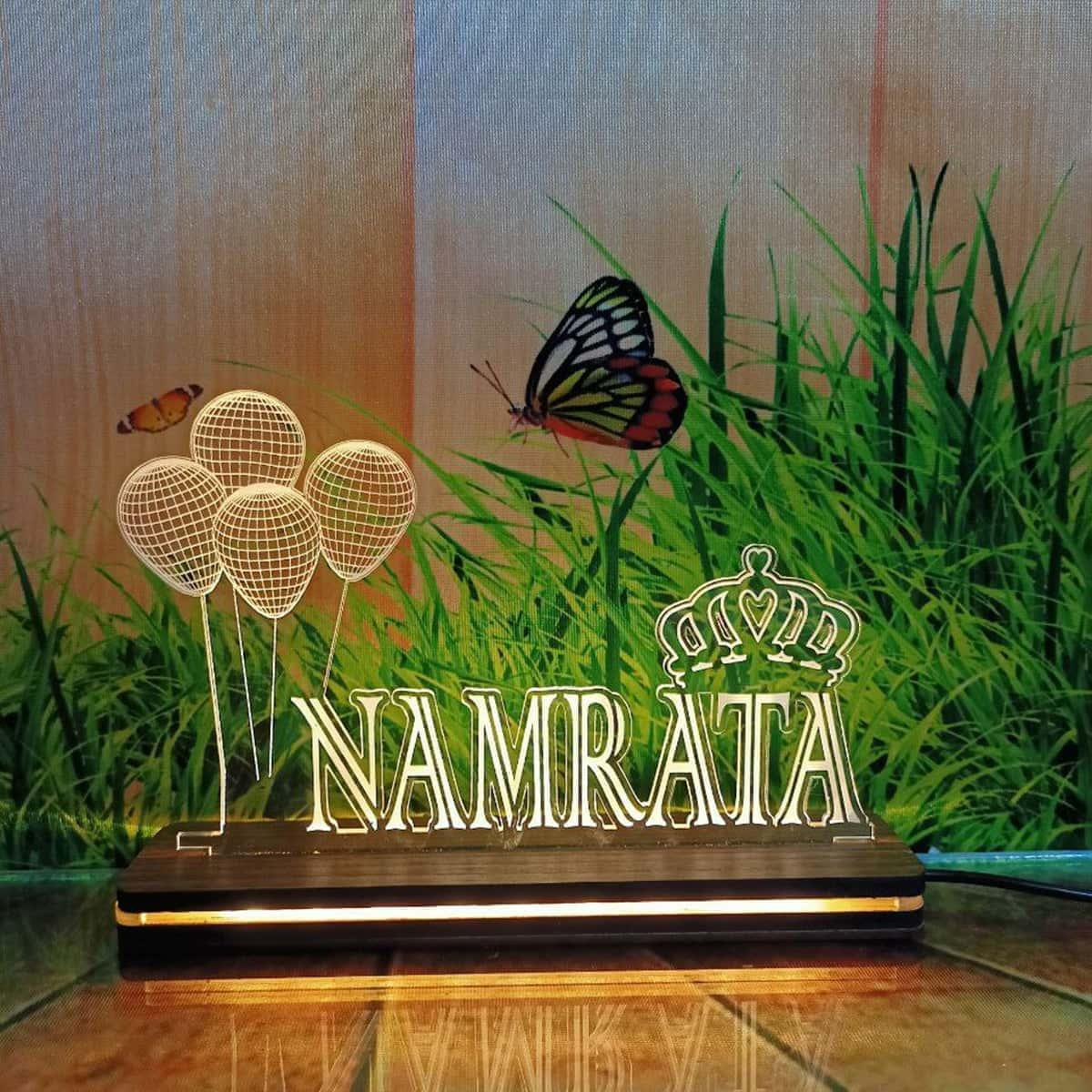 3D illusion Name Standee LED Lamp | Buy Online Acrylic LED Lamp at OSMLY